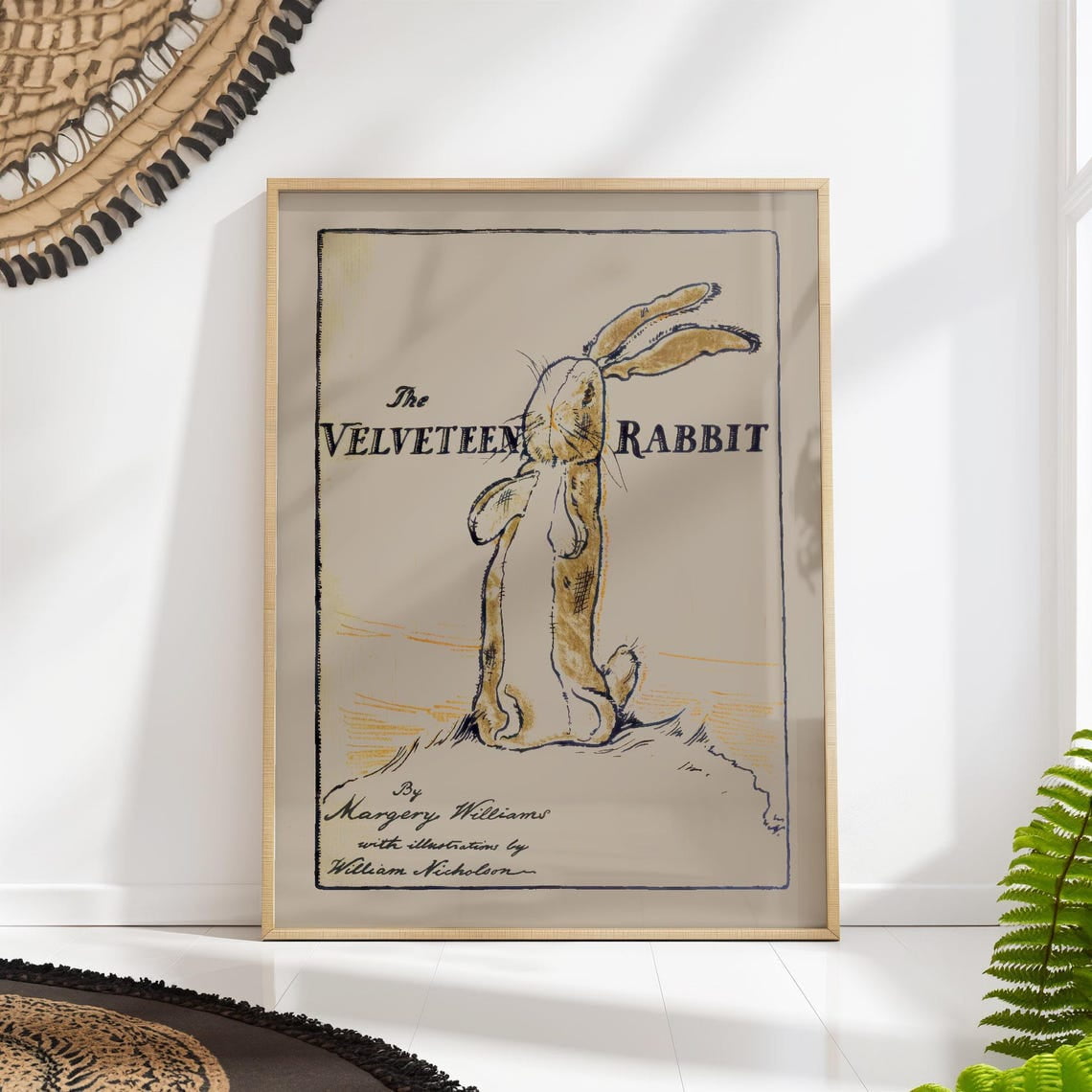 The Velveteen Rabbit Book Cover Print, Vintage Children'S Literature Art, Classic Storybook ...