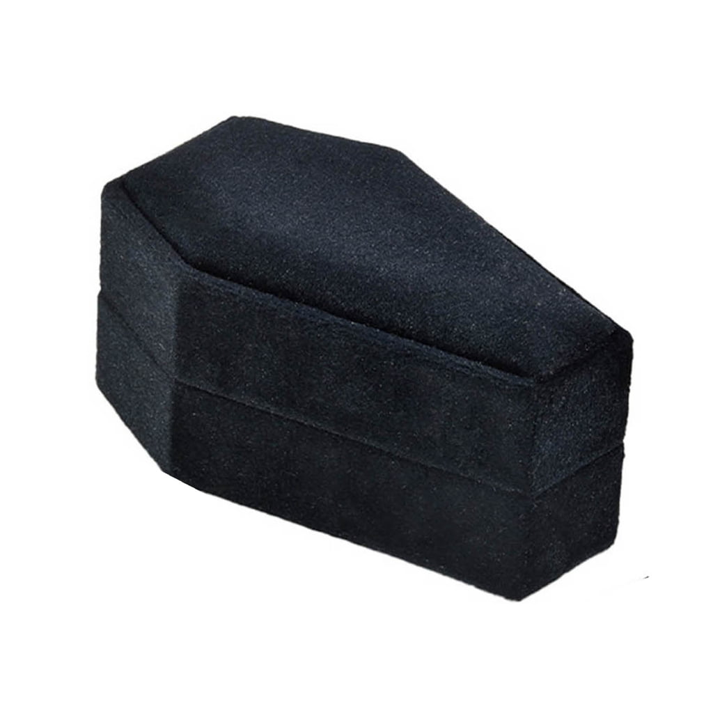 Velvets Rings Wrap Box Stylish Coffin Shaped Jewelry Boxes Gothic Rings ...