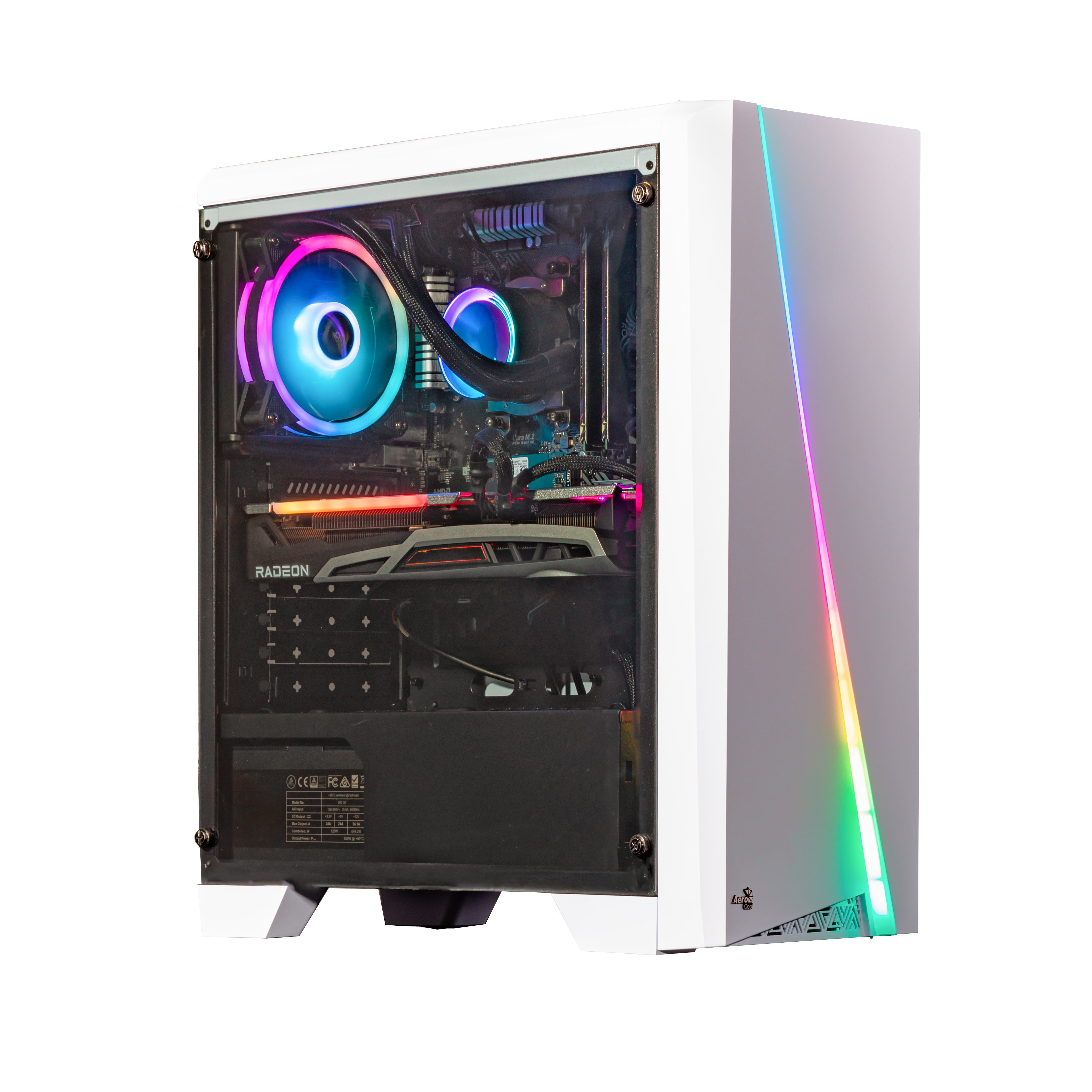 Velztorm Influux Custom Built Gaming Desktop PC White (AMD Ryzen 5 3600 ...