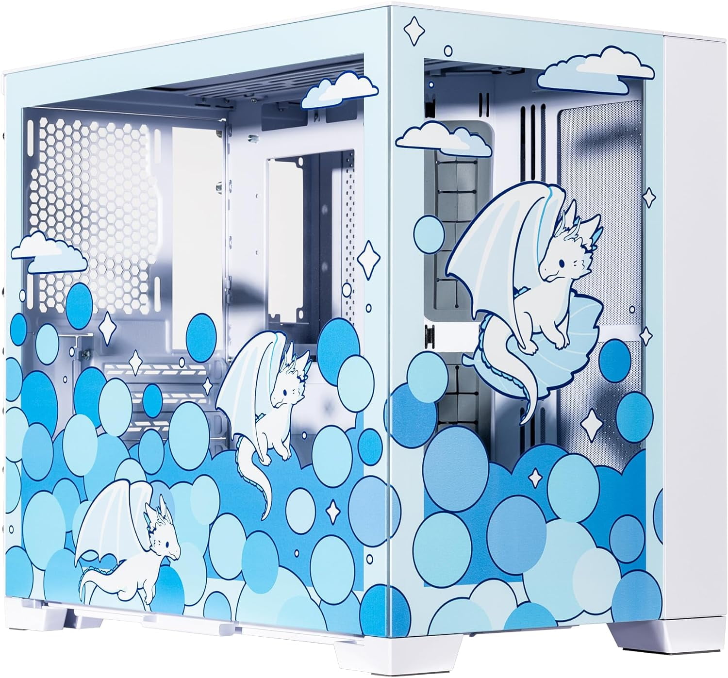 Velztorm O11D MINI-S Tempered Glass O11 Dynamic Mini Blue Gaming ...