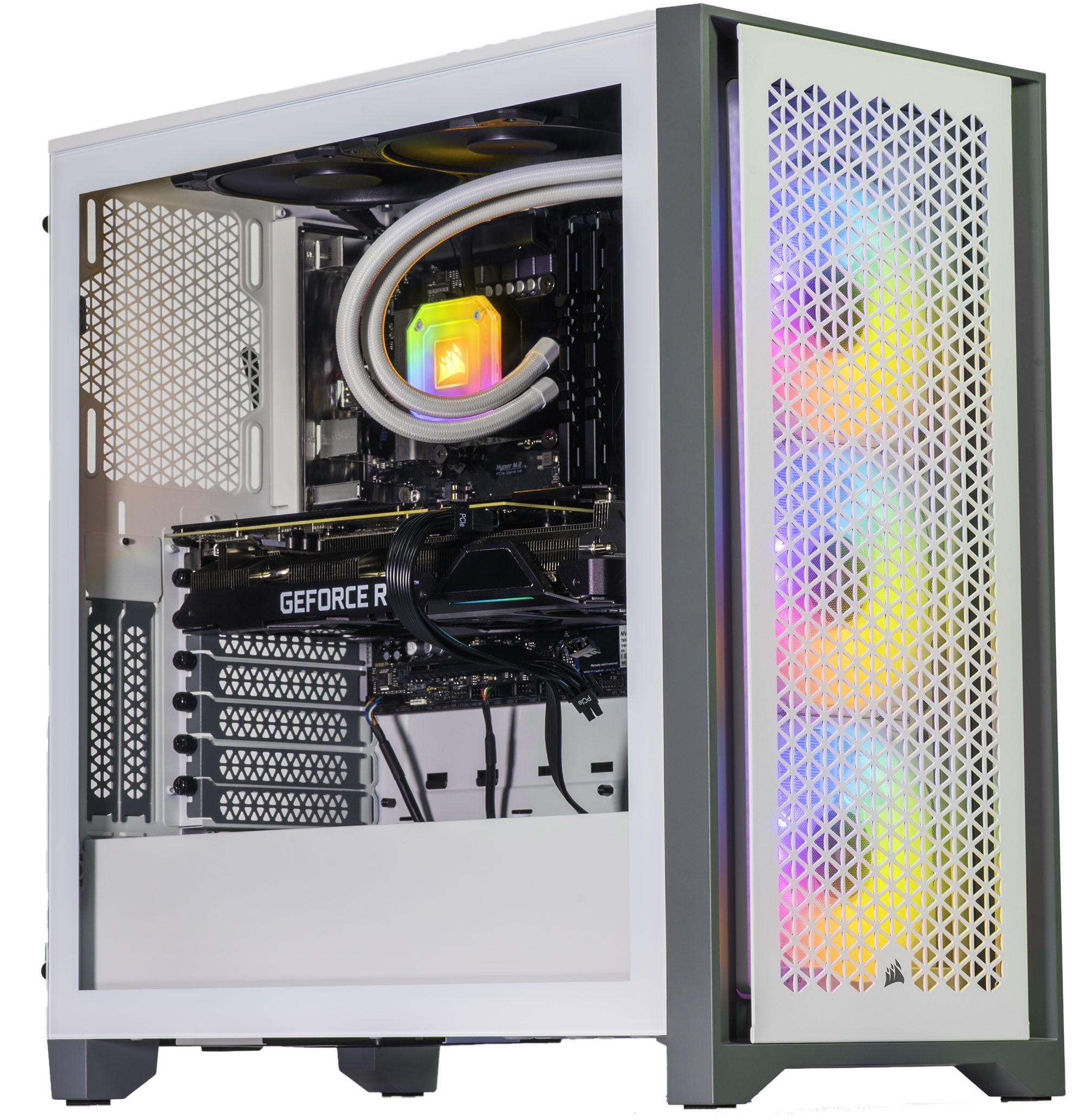 Velztorm Retix Custom Built Gaming Desktop PC White (Intel i7-10700F 8 ...