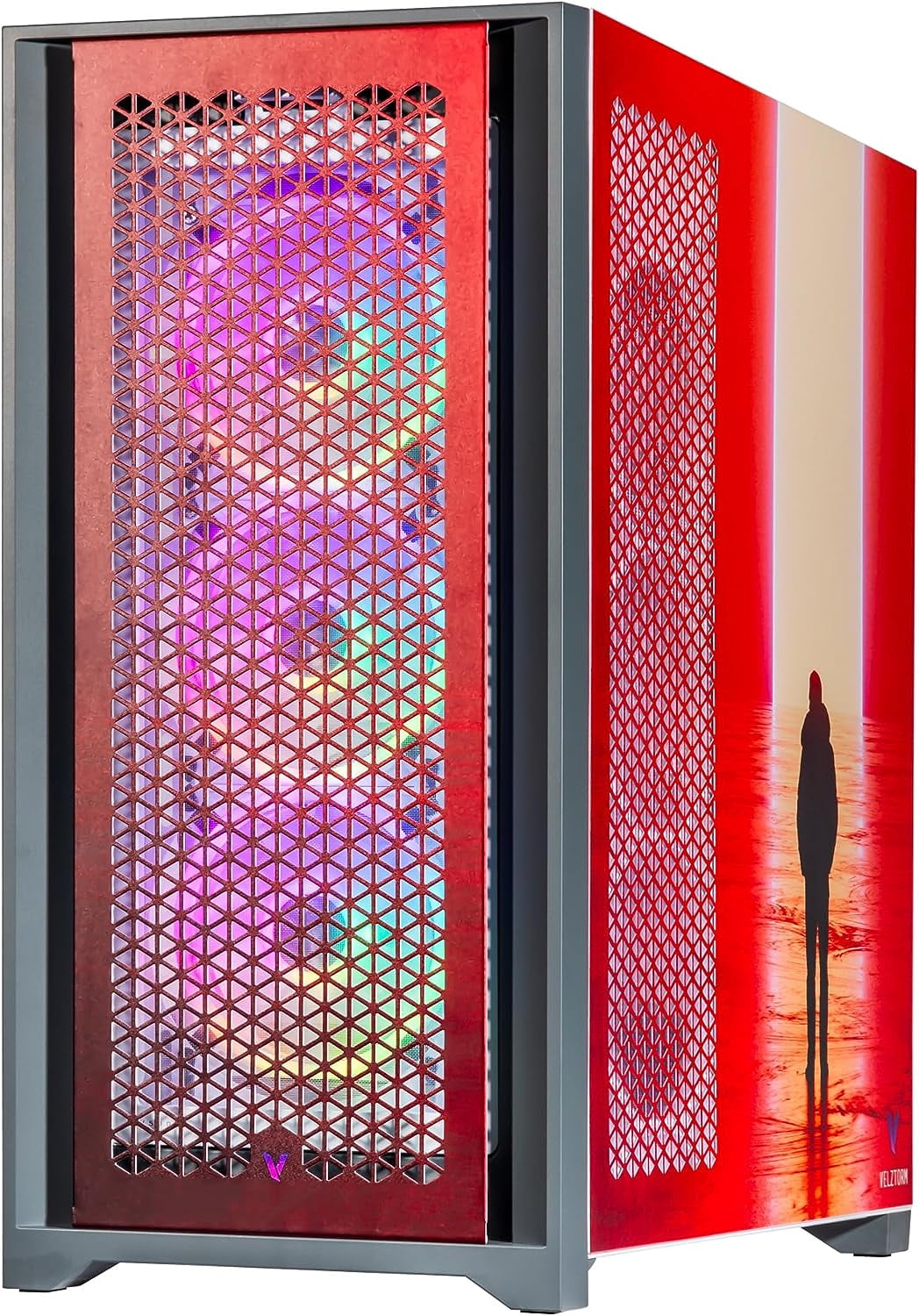 Velztorm The Wanderer Custom Art Design Gaming Desktop PC Red Edition ...