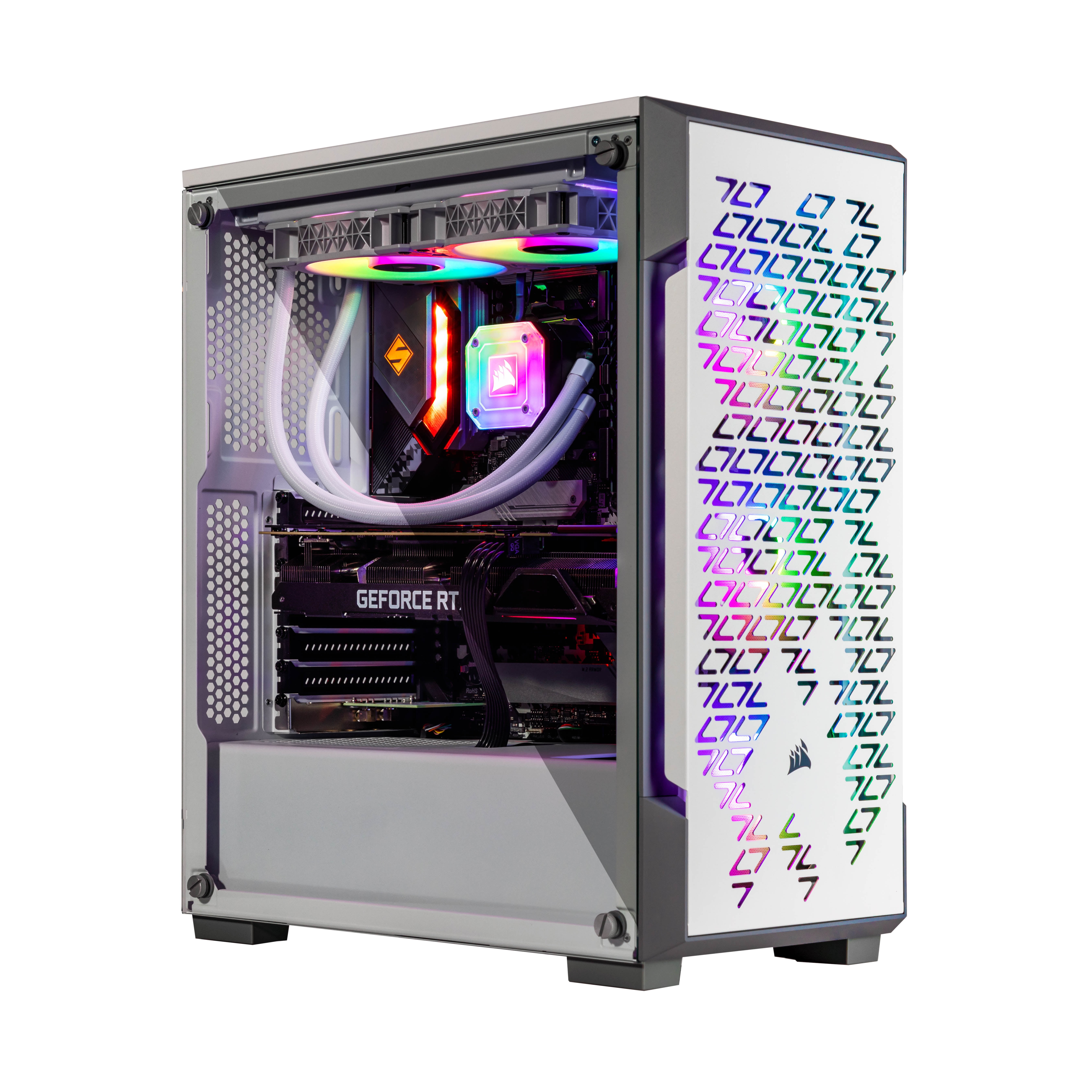 Velztorm White Ferrux CTO Gaming Desktop Liquid-Cooled (AMD Ryzen 9 ...