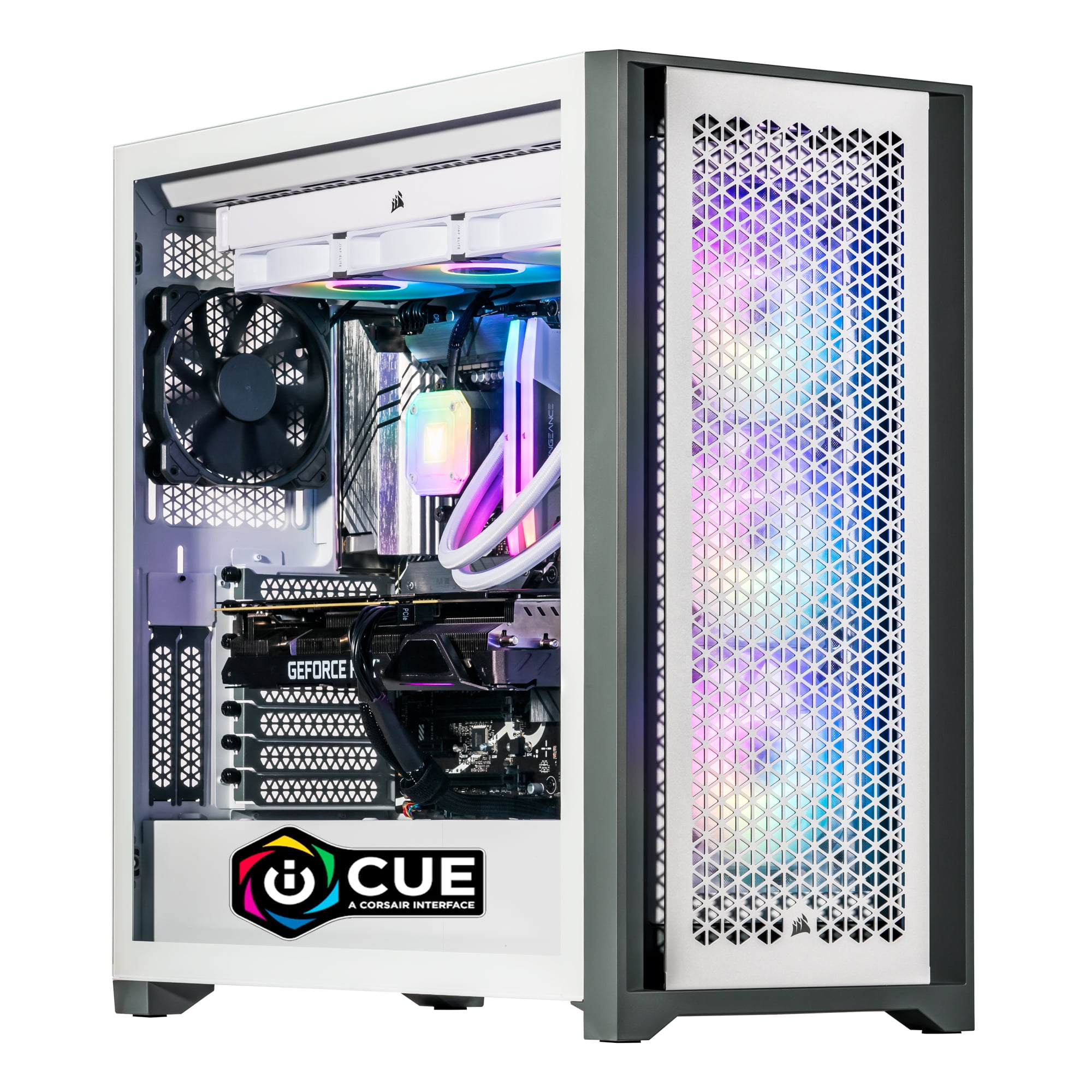 Velztorm iCUE Certified White Aciex Custom Built Gaming Desktop PC ...