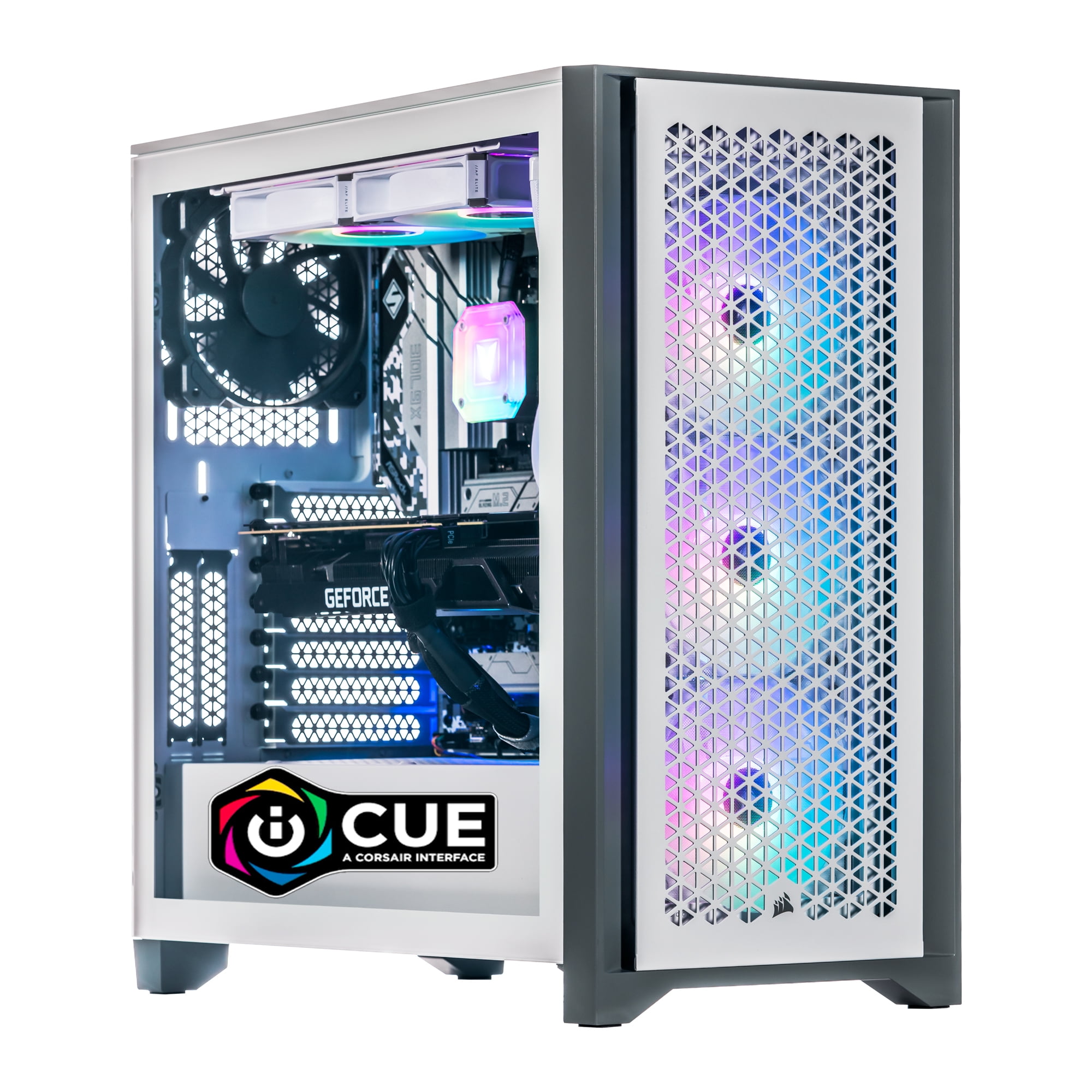 Velztorm iCUE Certified White Armix Custom Built Gaming Desktop PC (AMD ...