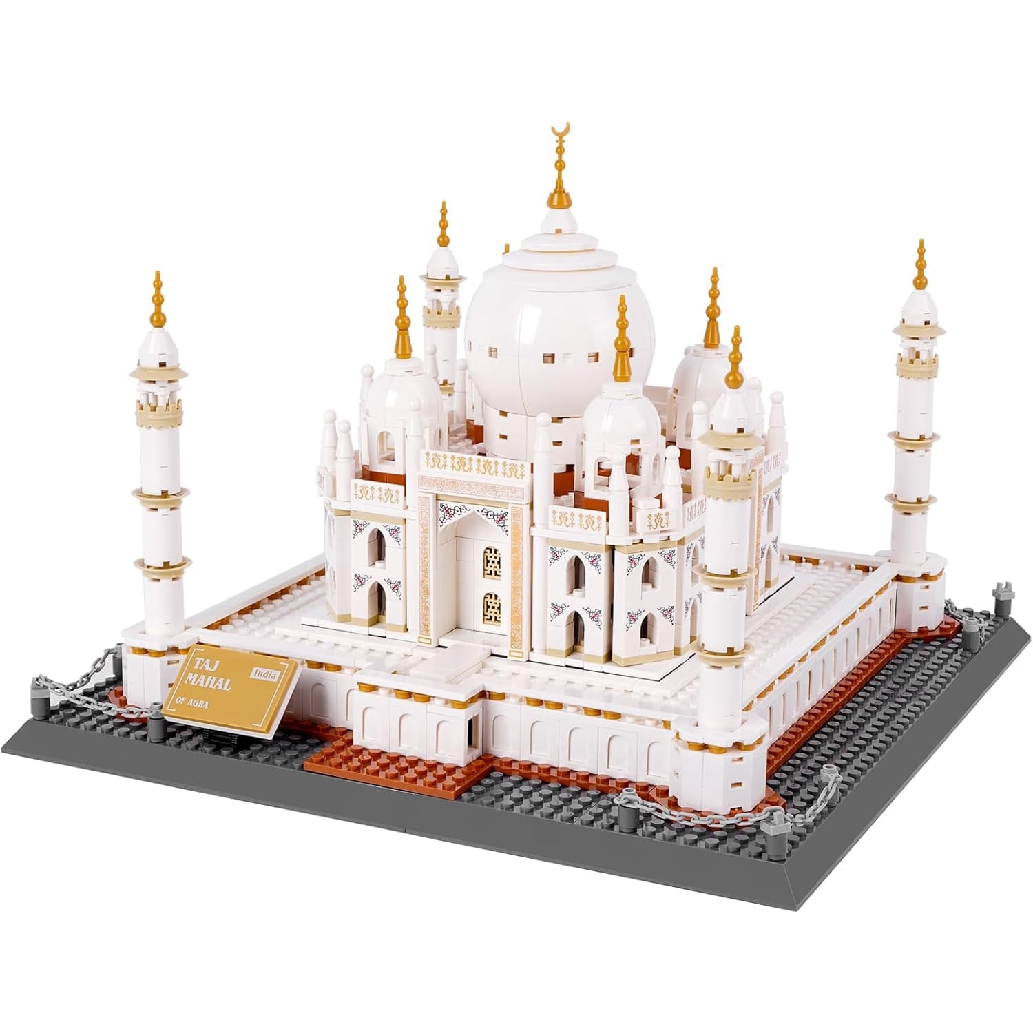 Vyytoz Taj Mahal Building Set (1113 Pieces), Architecture Building Blocks Toys, Home Décor Model ...