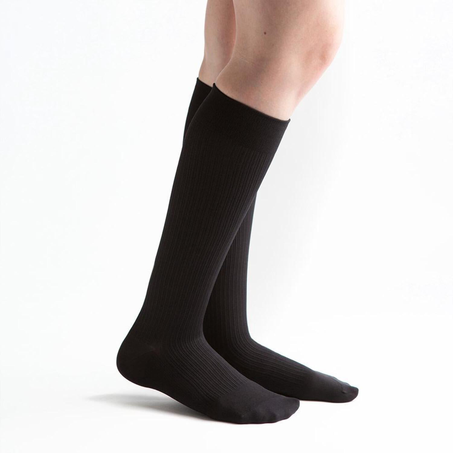 VenActive Womens 15-20 mmHg Compression Socks, Ribbed Trouser - Walmart ...