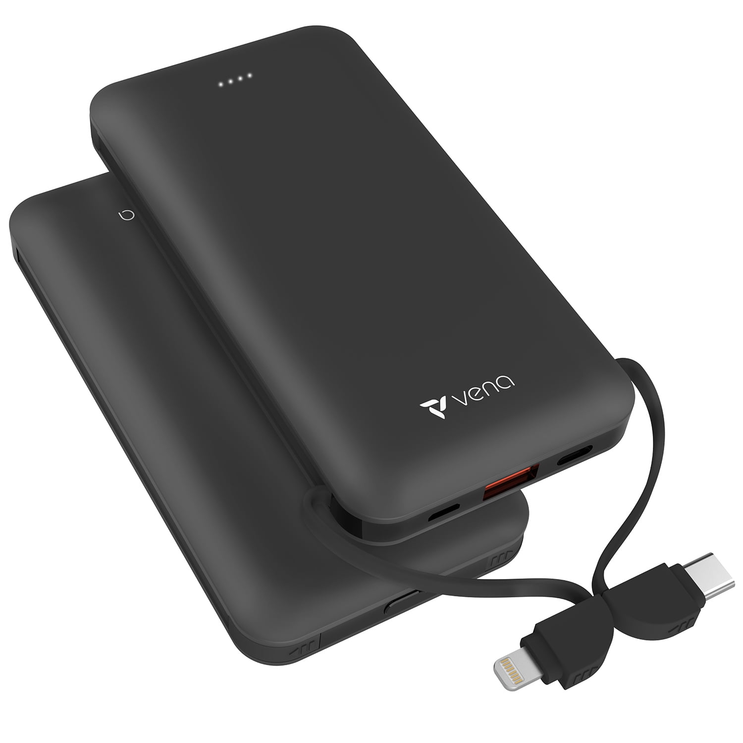 Vena 10,000 mAh Portable Battery Charger with Built-In USB-C & MFI ...