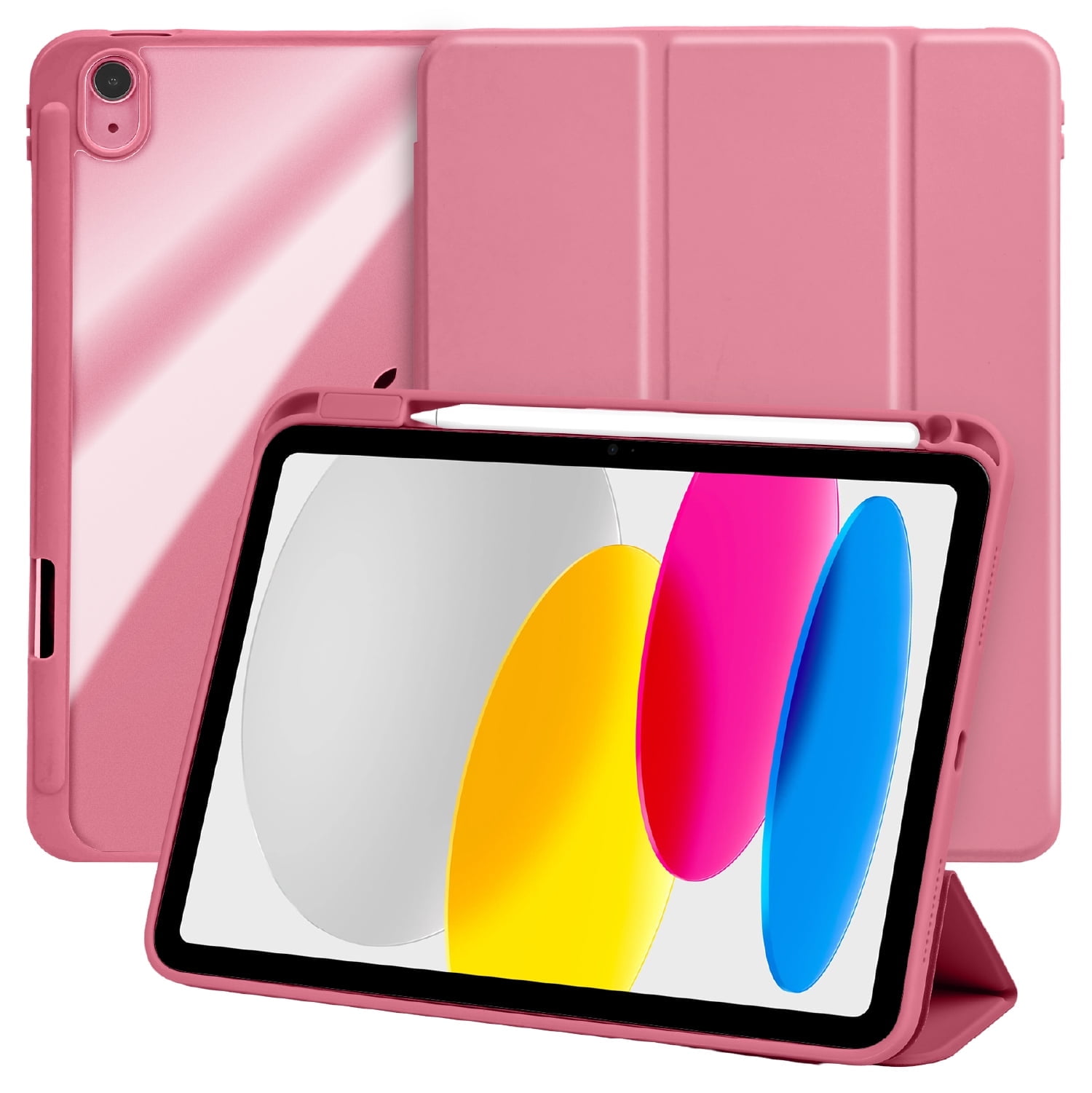 Vena For Apple iPad A16 Case Clear, iPad 10th Generation Case Trifold ...