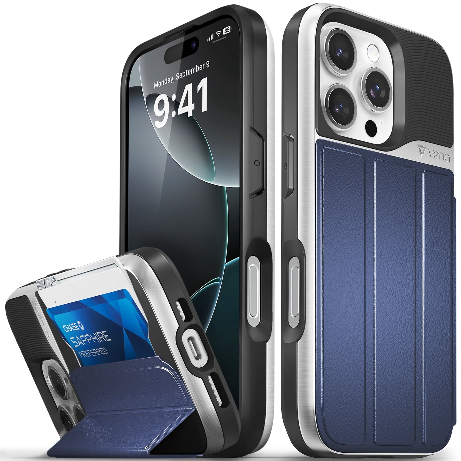 Vena vCommute Wallet Case Compatible with Apple iPhone 16 Pro (6.3 ...