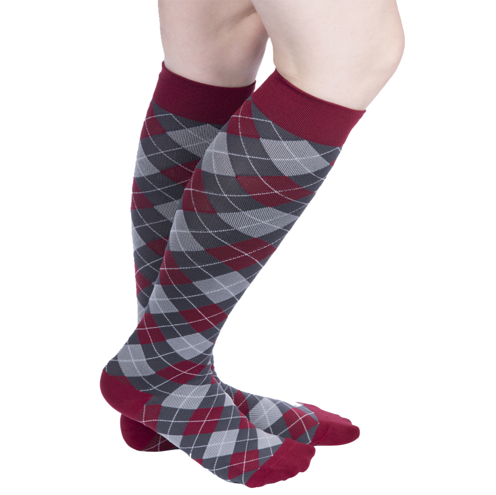 VenaCouture Womens 15-20 mmHg Compression Socks, Bold Mini-Argyle ...