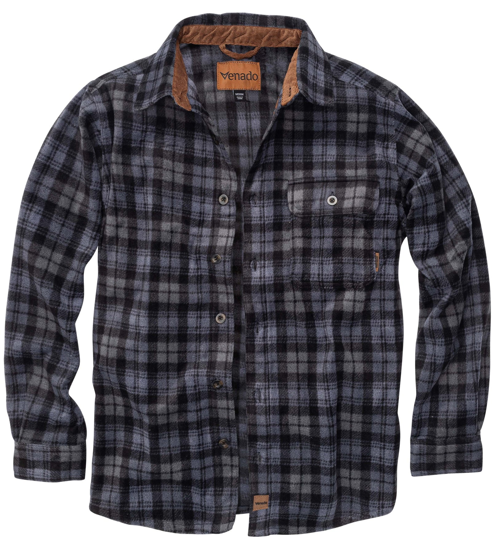 Venado Mens Plaid Shirts for Men - Heavyweight Buffalo Plaid Fleece ...