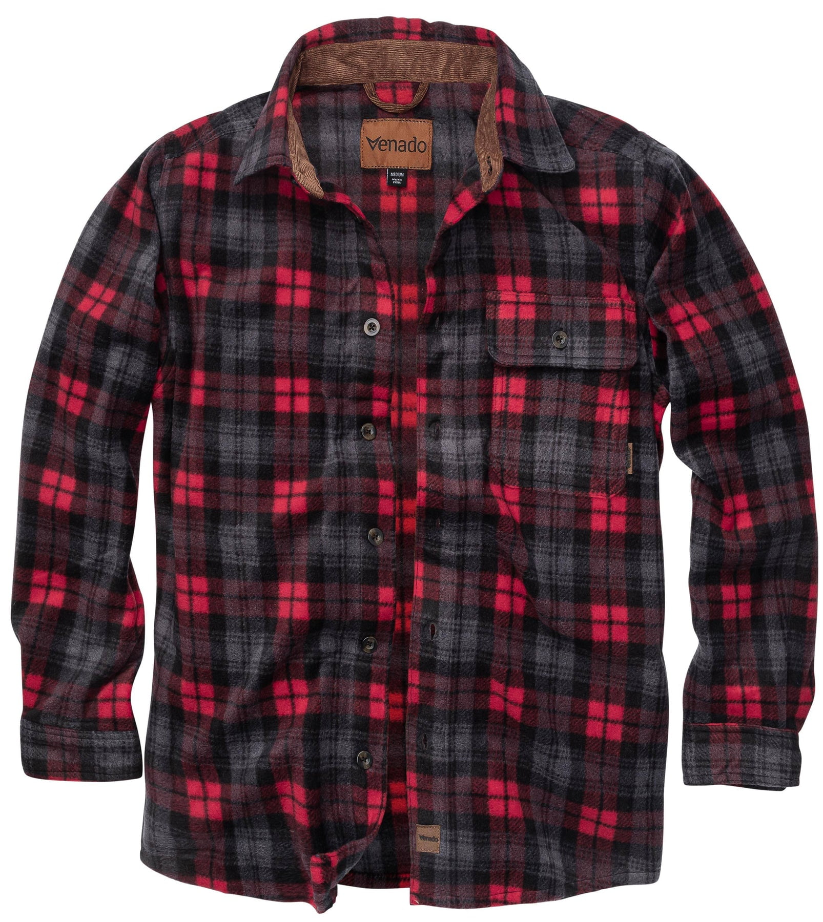 Venado Mens Plaid Shirts for Men - Heavyweight Buffalo Plaid Fleece ...