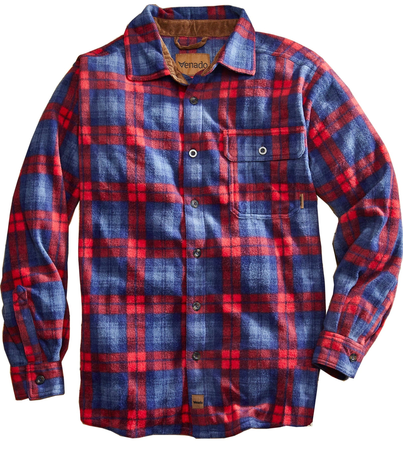 Venado Mens Plaid Shirts for Men - Heavyweight Buffalo Plaid Fleece ...