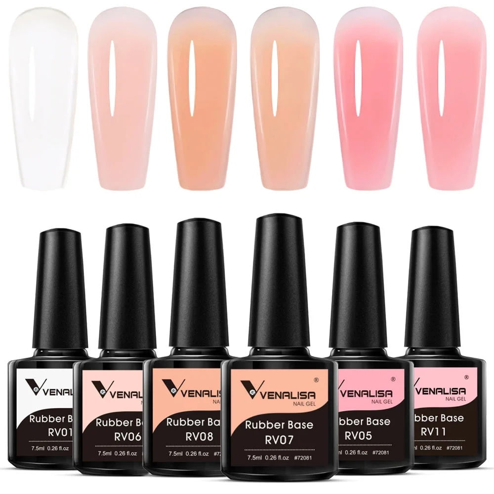 Venalisa Nail Gel Polish Kit HEMA FREE Nude Pink Color Collection Self ...