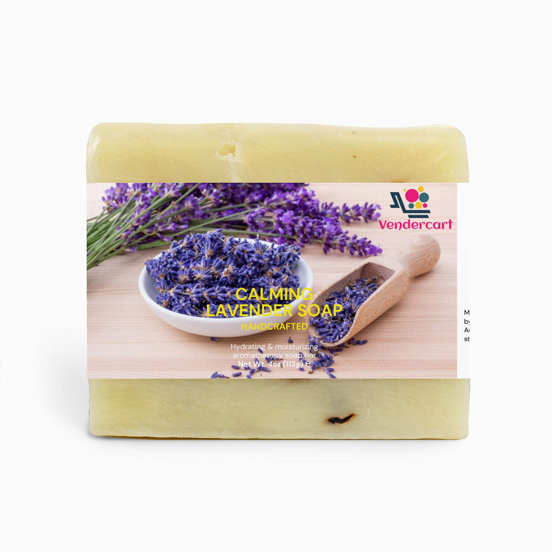 Vendercart Handmade Calming Lavender Soap for Sensitive Skin, 4oz ...