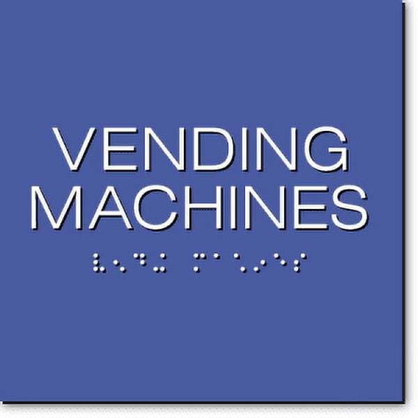 Vending Machines Sign-Blue / White (1 Unit) - Walmart.com