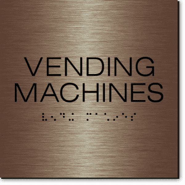 Vending Machines Sign-Copper / Black (1 Unit) - Walmart.com