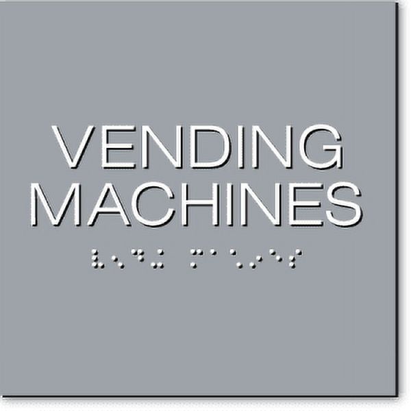 Vending Machines Sign-Gray / White (4 Units) - Walmart.com