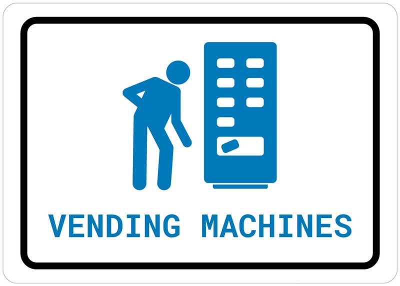 Vending Machines Sign Metal 12"X8" Rust Free Aluminum,Indoor & Outdoor ...