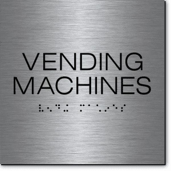 Vending Machines Sign-Steel / Black (4 Units) - Walmart.com