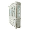 ACME Vendome Hutch and Buffet with 4 Glass Doors in Antique Pearl ...