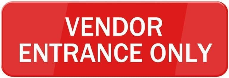 Vendor Entrance Only Sign Acrylic Plaque Strong Self-Adhesive Signs For ...