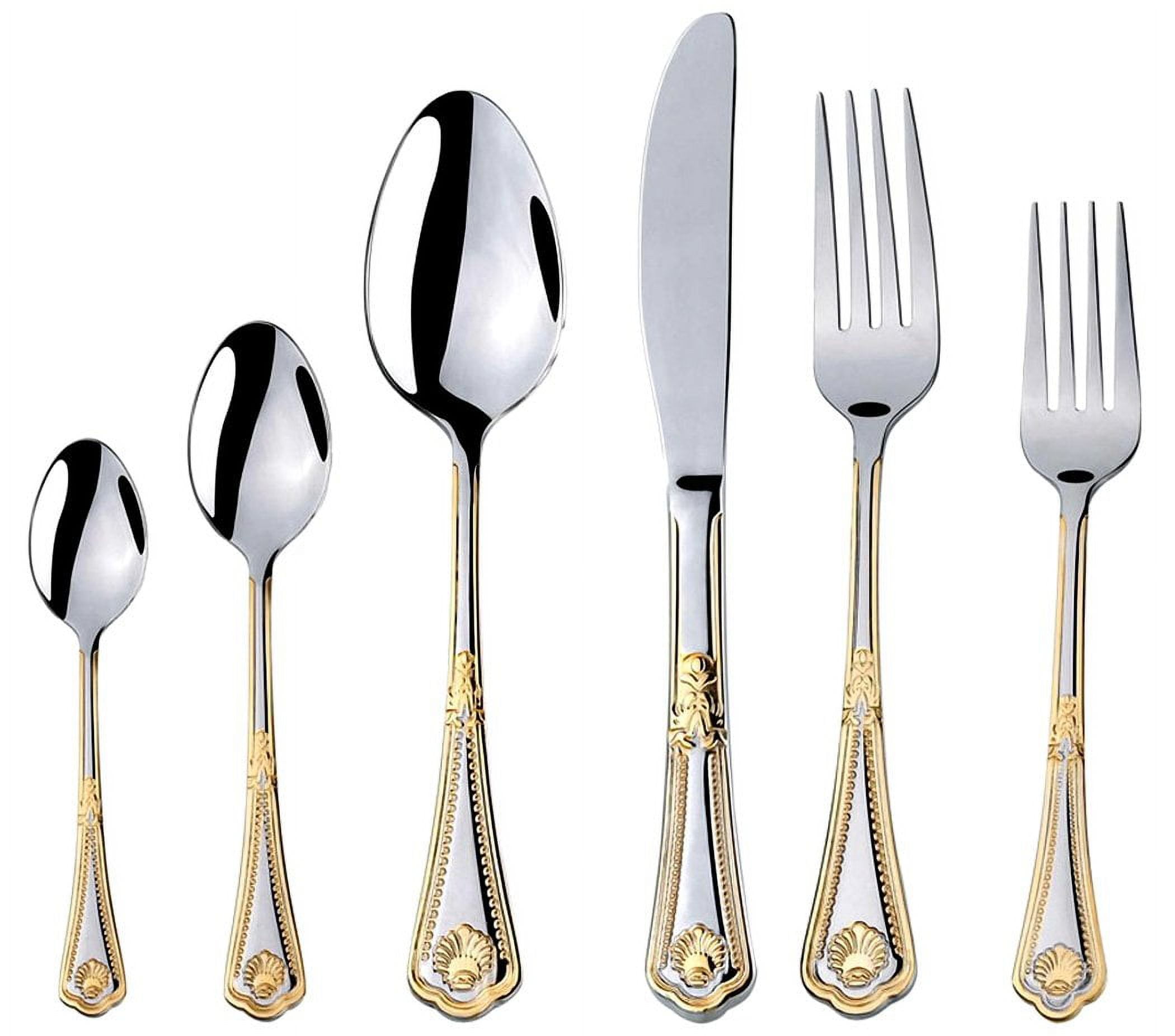 Venezia Collection"Seashell" 75-Piece Fine Flatware Set, Silverware ...