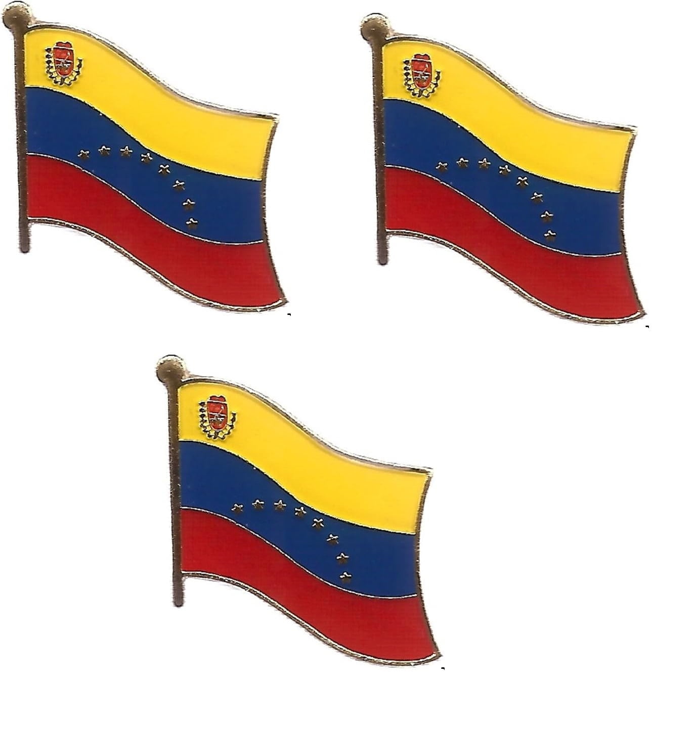 Venezuela Single Flag Lapel Pins, Pack of 3 - Walmart.com