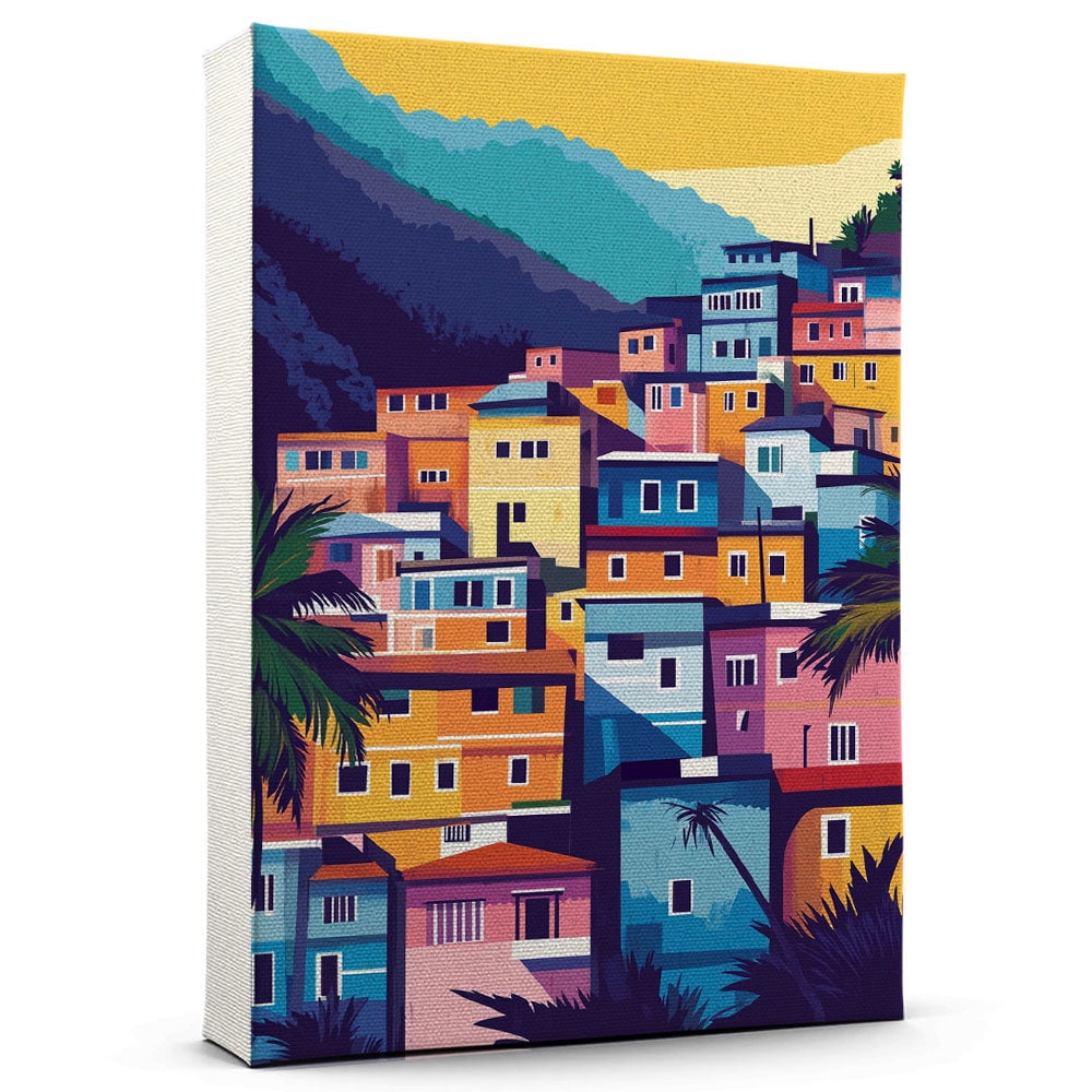 Venezuela Travel Canvas, South America Canvas Print vintage, Colorful ...