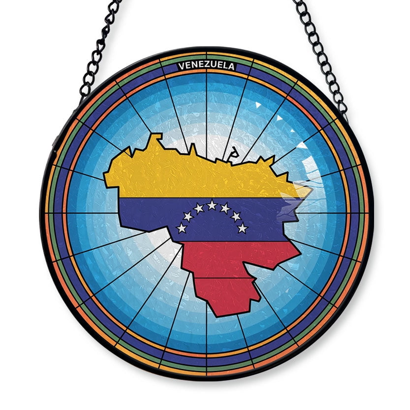 Venezuela Travel Decor Suncatcher Stained Glass Window Hanging, Gift ...