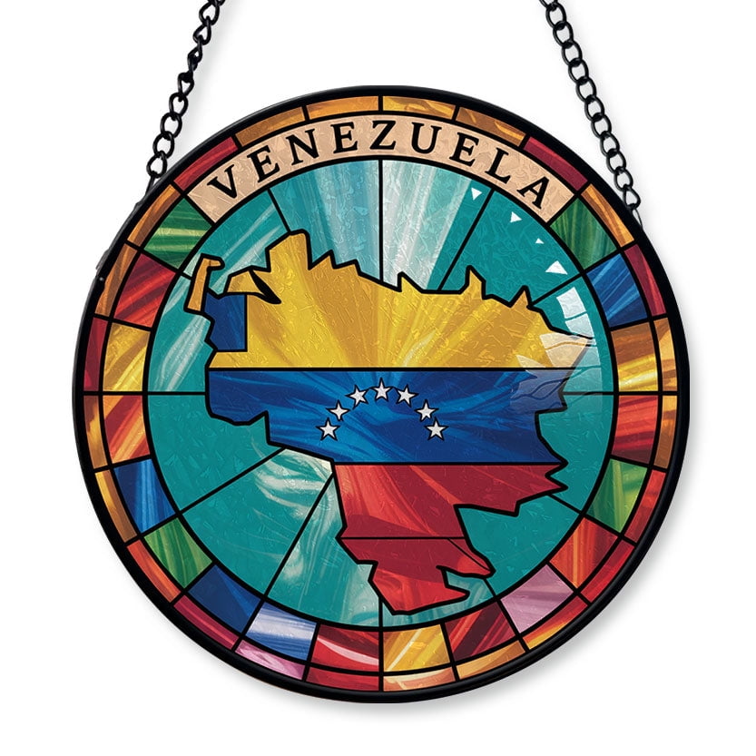 Venezuela Travel Decor Suncatcher Stained Glass Window Hanging, Gift ...