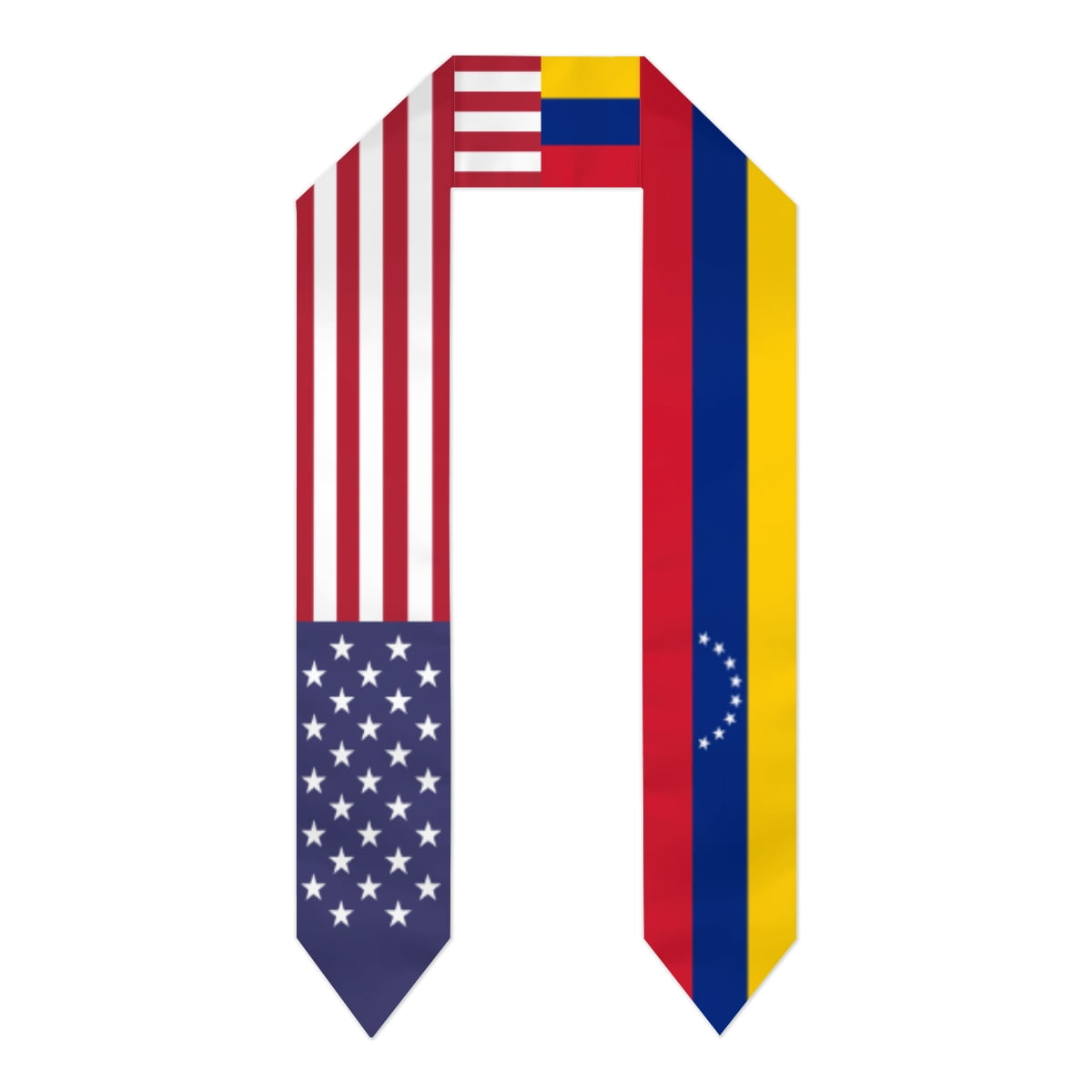 Venezuela & USA Flag Graduation Shawl, Satin Stole for International ...