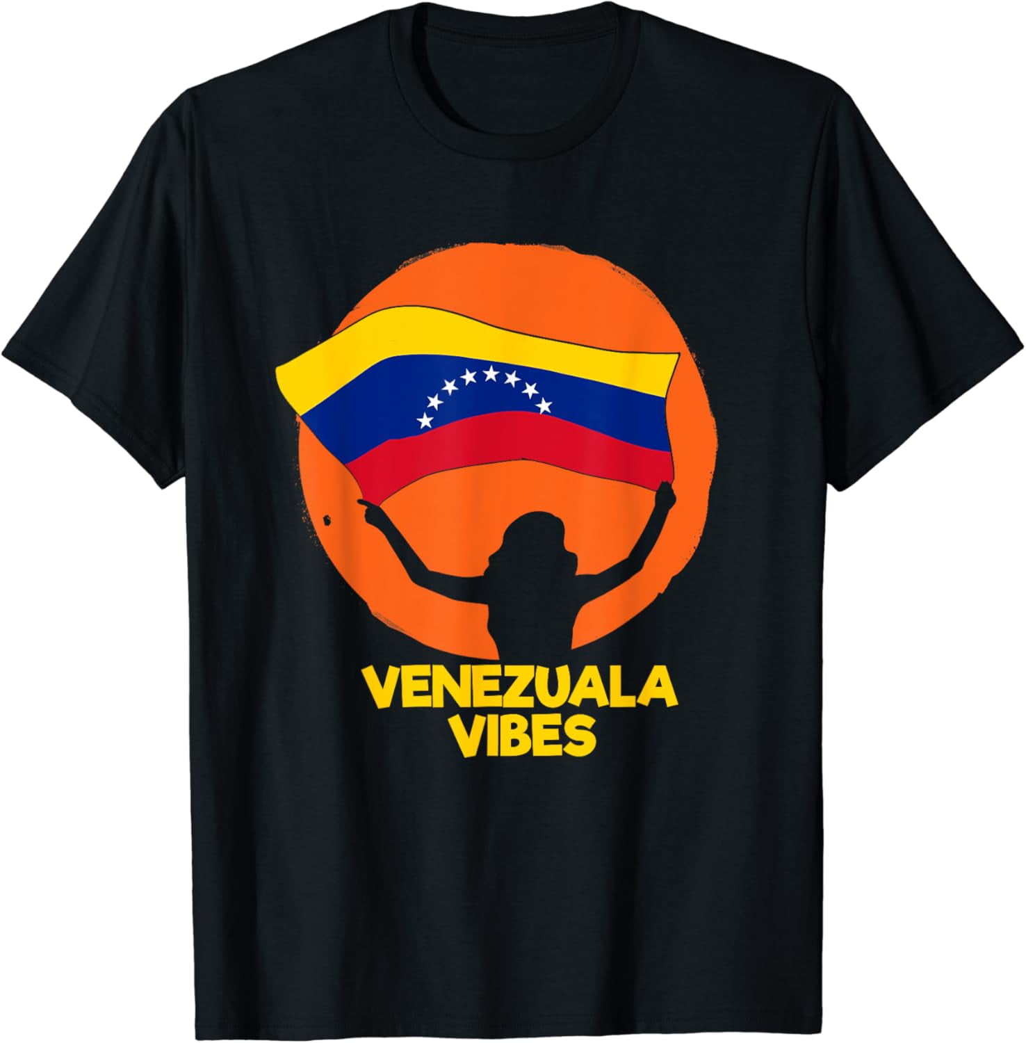Venezuela Vibes Proud Venezuelan Flag Hispanic Dancing Woman T-Shirt ...