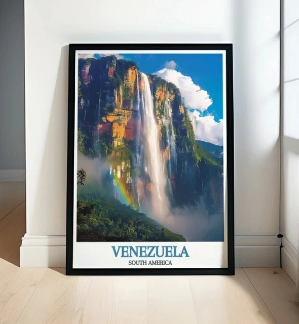 Venezuela Wall Art - Angel Falls Print For Home And Travel Lovers NO ...