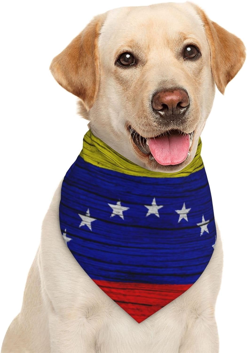 Venezuela Wooden Texture Venezuelan Flag Dog Bandana Scarf Triangle ...