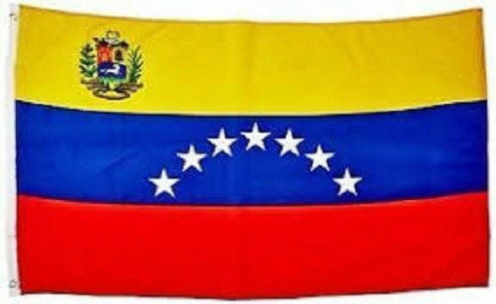 Venezuelan Flag with Shield 3x5 ft 7 Stars of Venezuela Coat of Arms ...