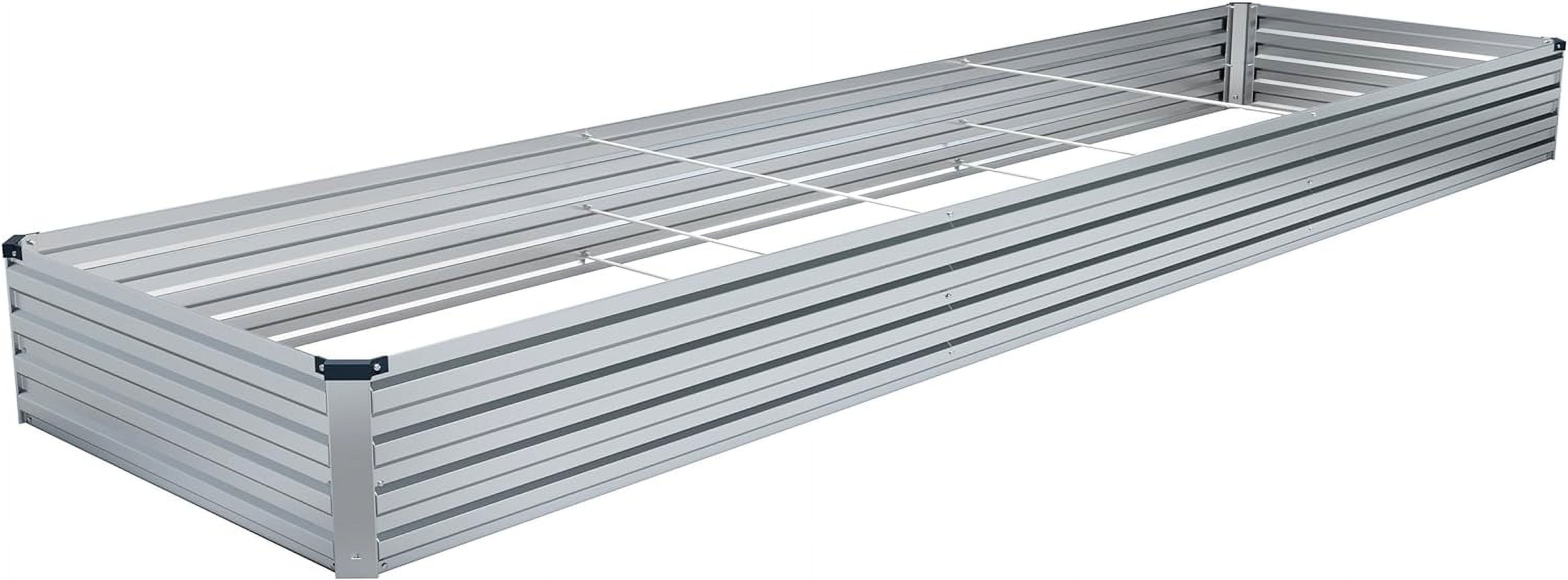 Vengarus 12x3x1.5FT Galvanized Raised Garden Bed-Outdoor Planter Box ...