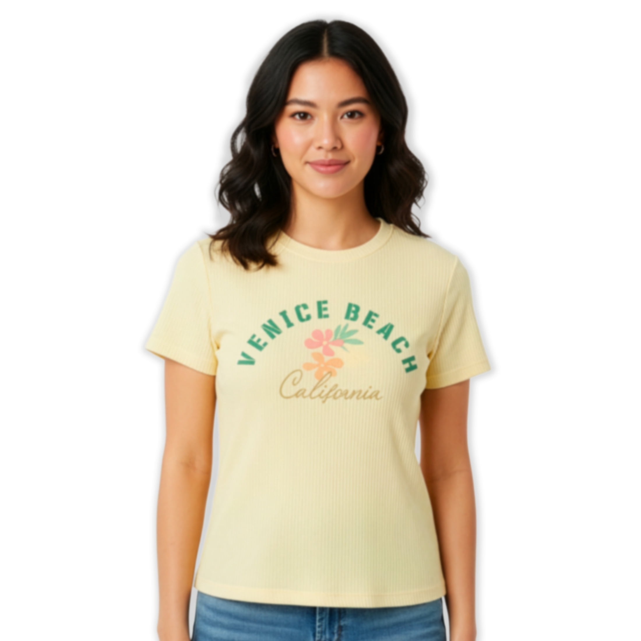 Venice Beach, California Junior's Graphic Baby Tee, Sizes XXS-XXL ...