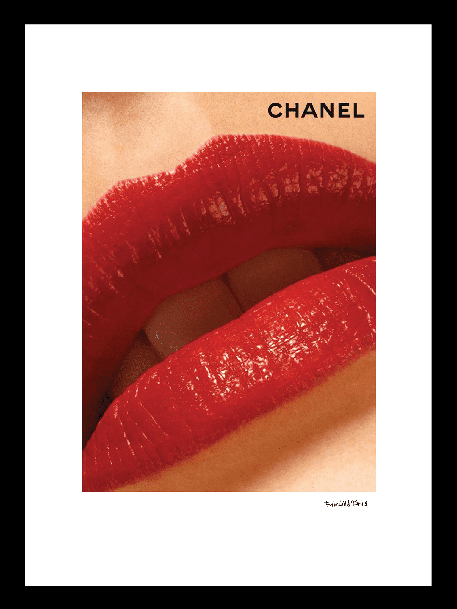 Venice Beach Collection's If You're Sad…. Bold Red Lips 14x18 Framed ...