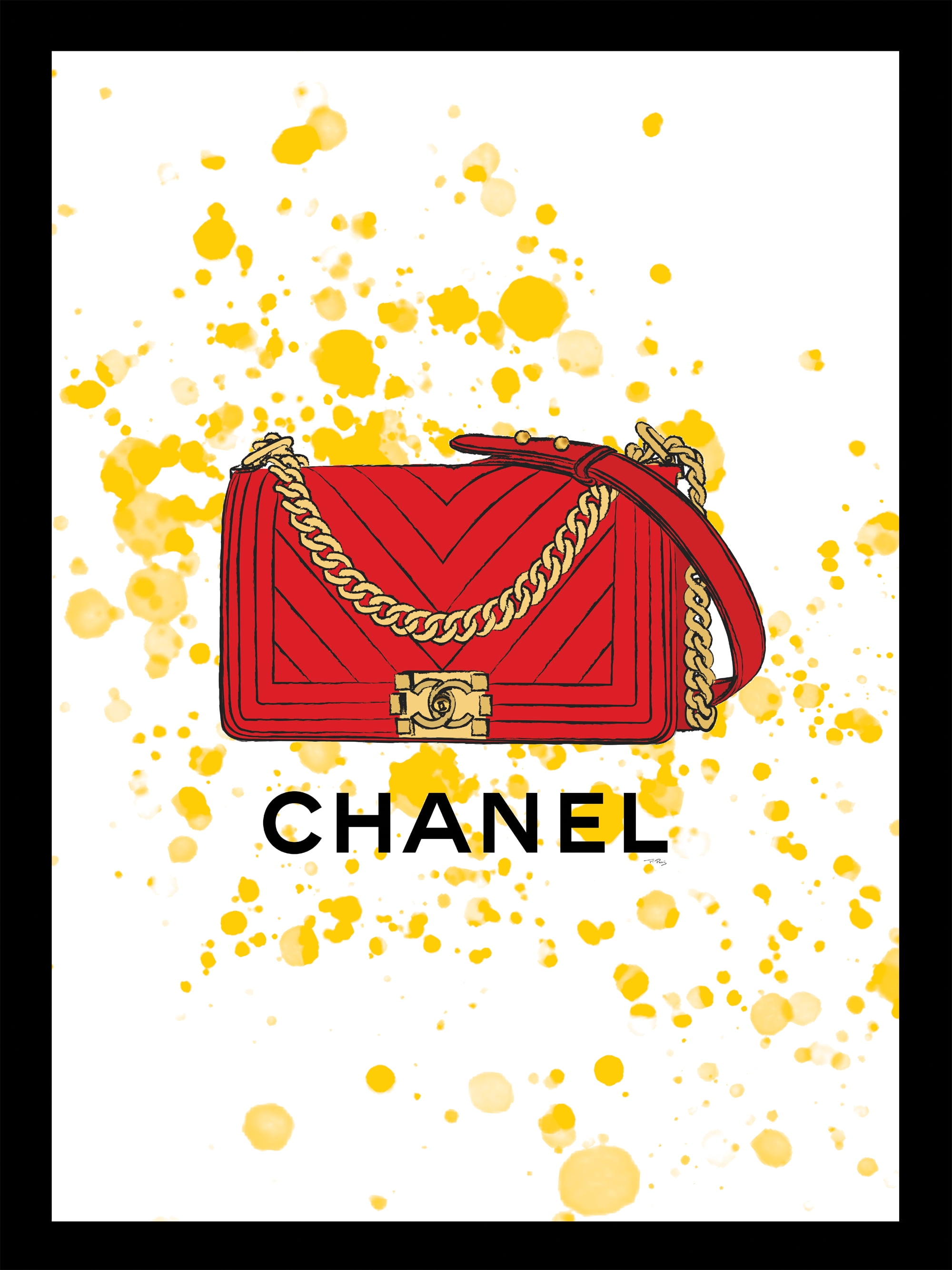 Venice Beach Collections Red Fashion Glam Purse 14x18 Framed Print ...
