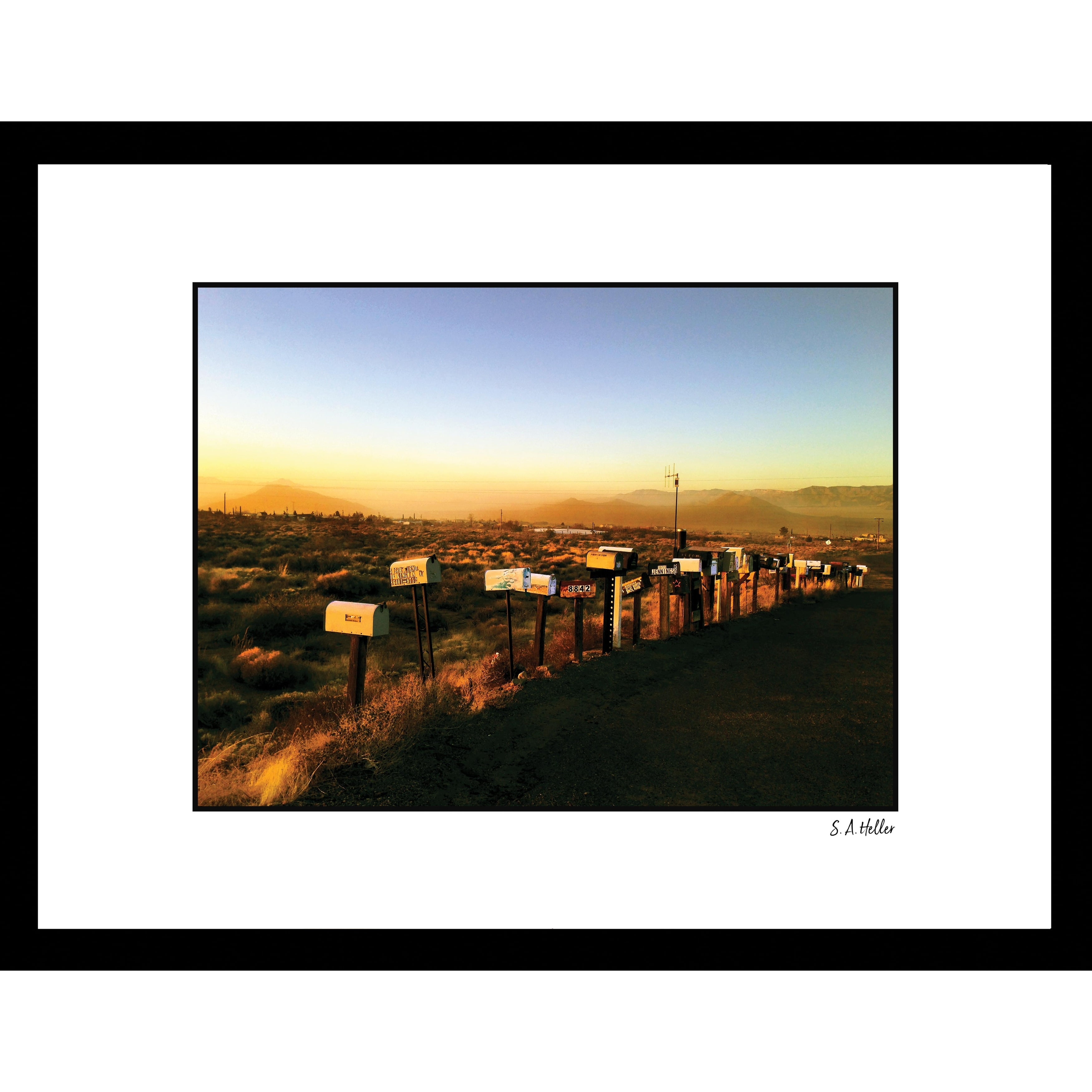Venice Beach Desert Sunset Mailboxes Heller Photography - 14x18 Framed ...
