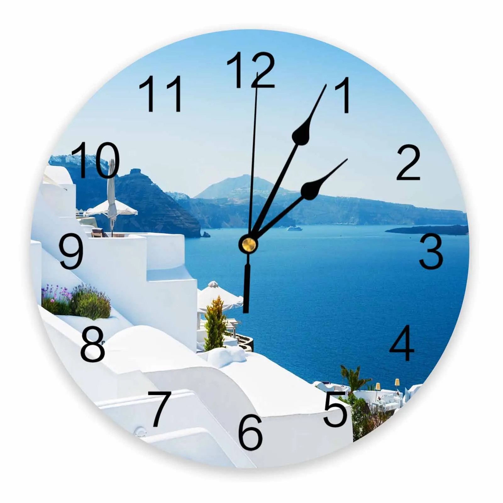 Venice Building Water Boat Sunset Round Wall Clock Hanging Silent Time ...