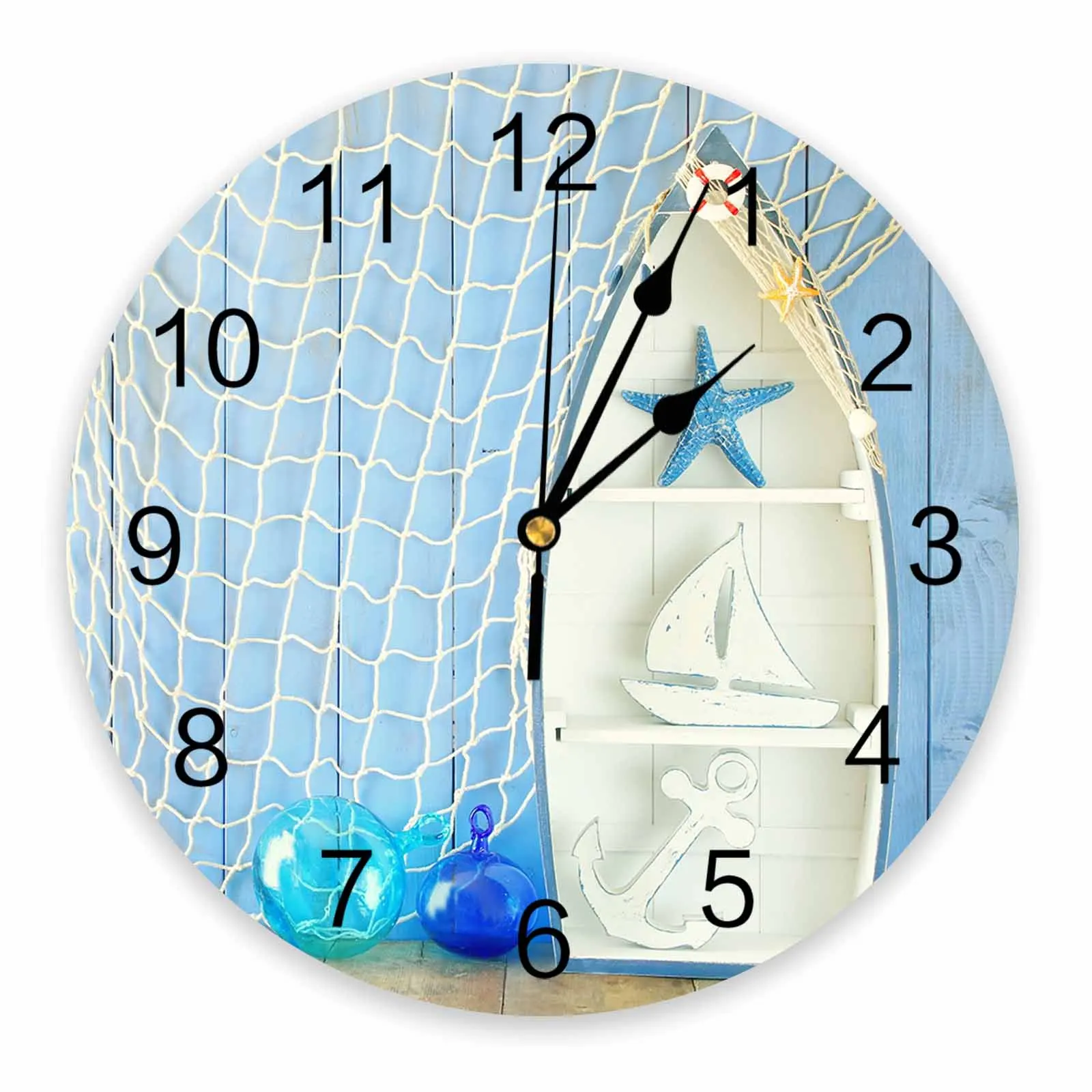 Venice Building Water Boat Sunset Round Wall Clock Hanging Silent Time ...
