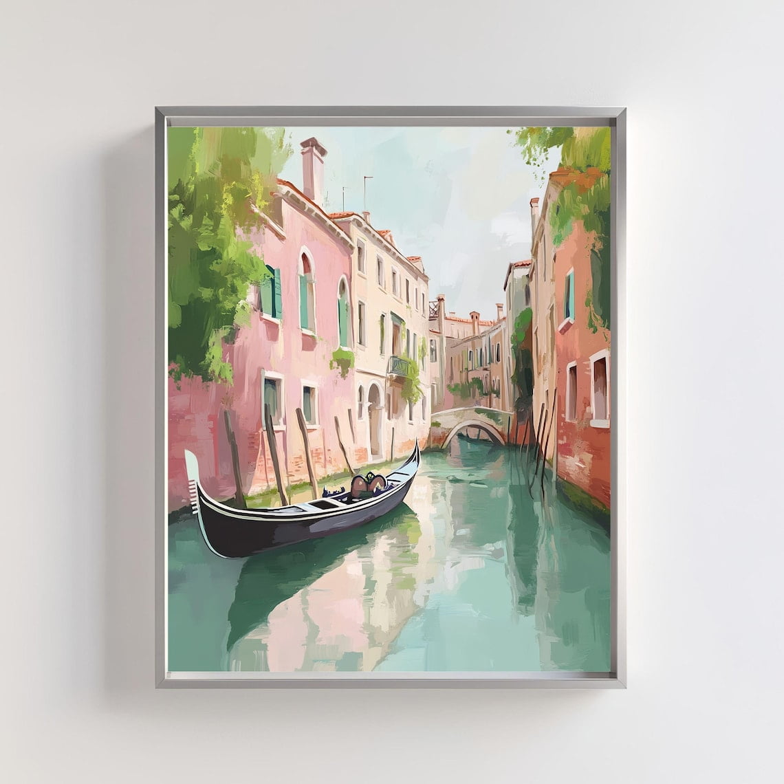 Venice Canal Art Print, Gondola Wall Art, Italian Cityscape Decor ...