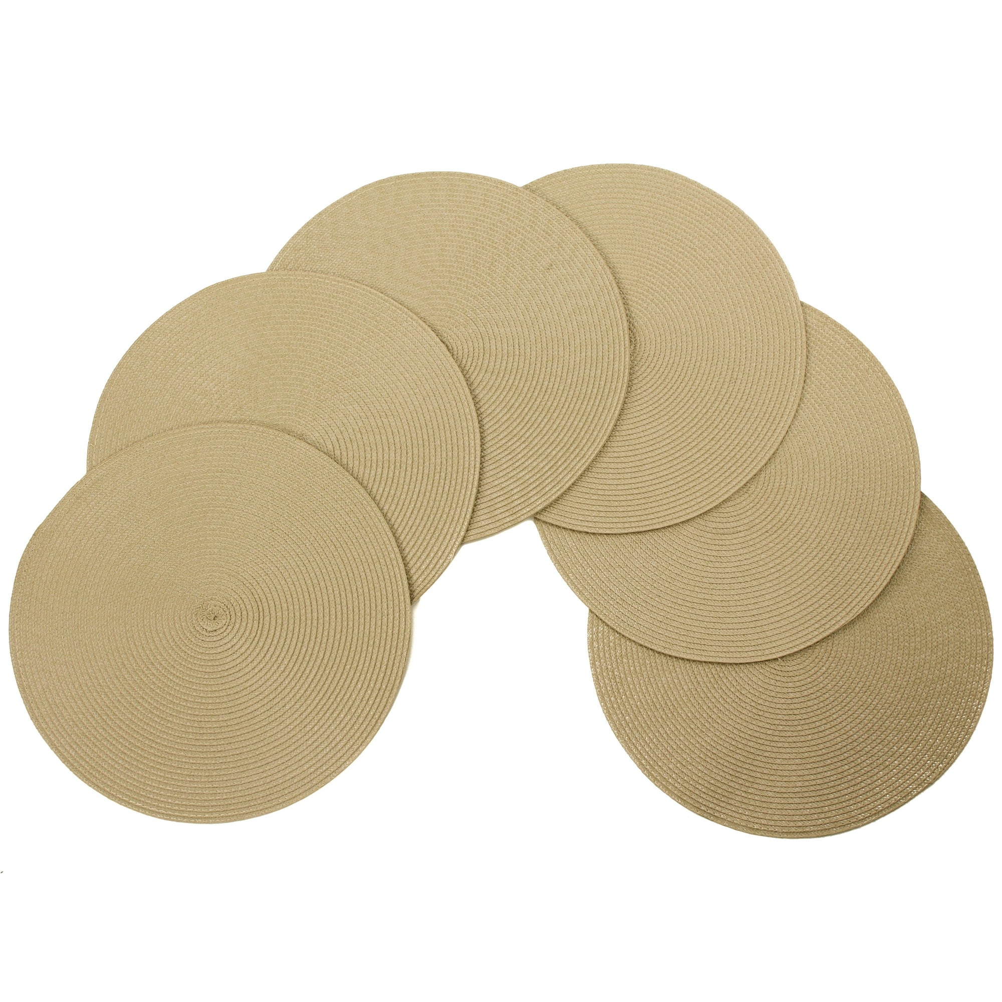 Venice Collections Vienna Woven Spiral Table Placemats 15 Inches Round ...