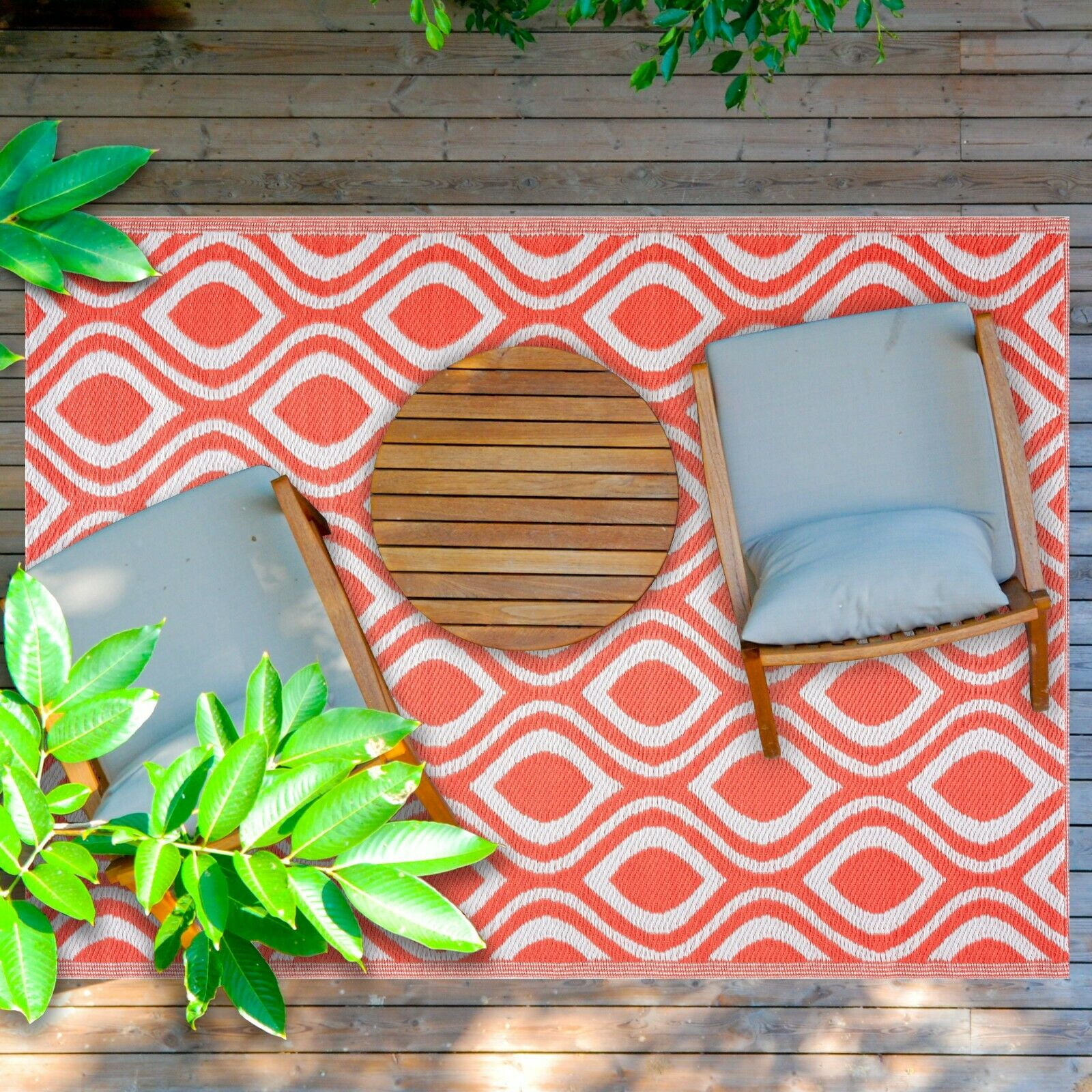 Venice Design 100% Eco-friendly Reversible Patio Mat, Lightweight ...