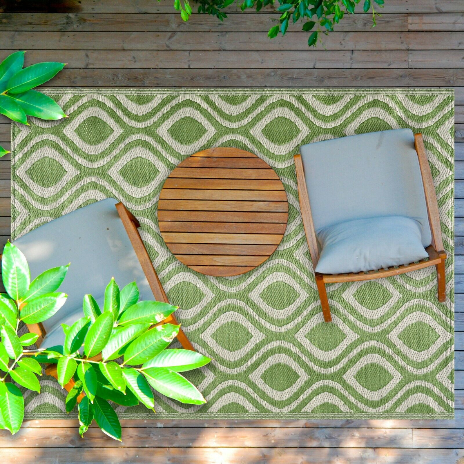 Venice Design 100% Eco-friendly Reversible Patio Mat, Lightweight ...