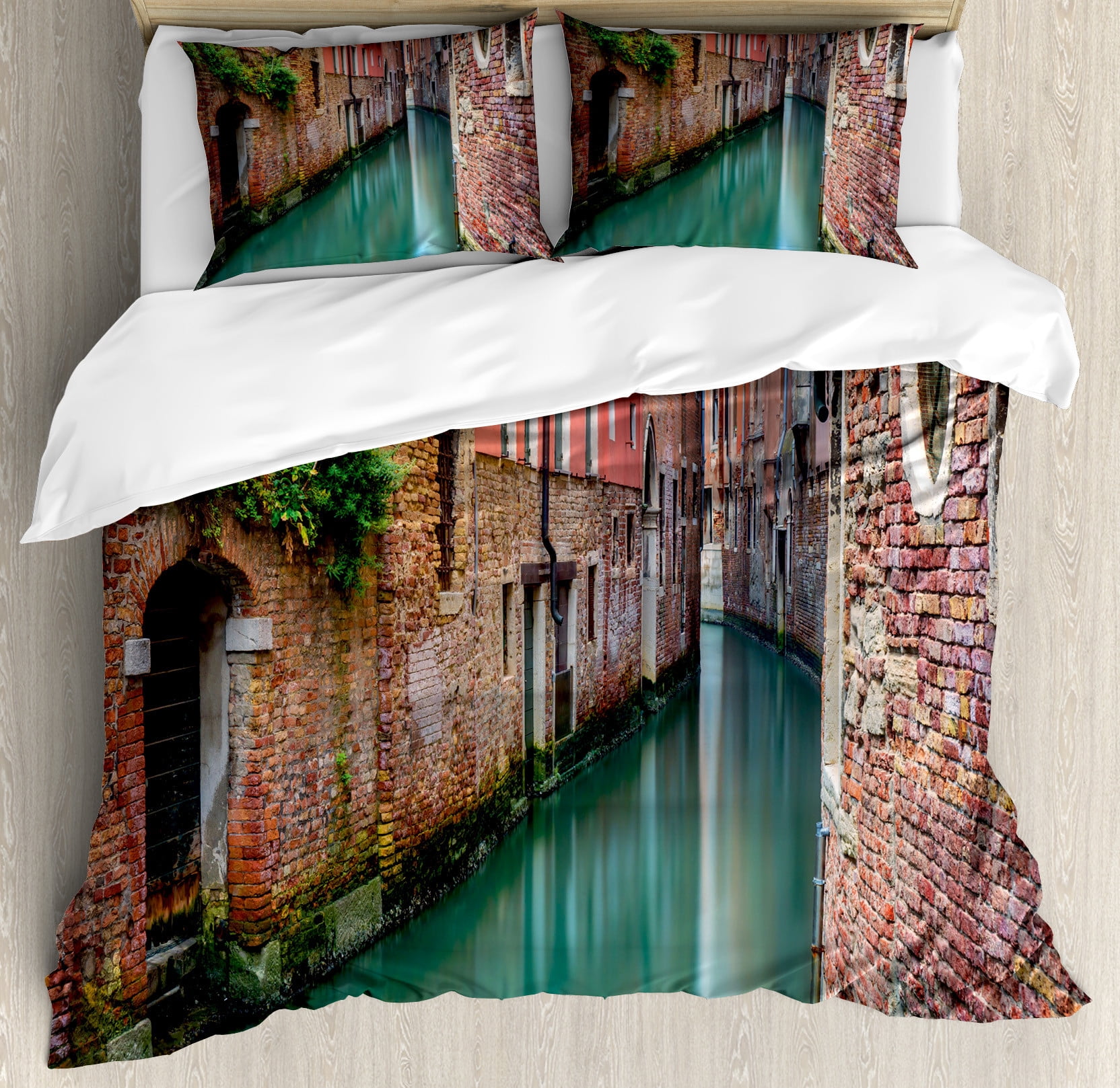 Venice Duvet Cover Set, Scenic Water Canal and Old Historic Buildings ...