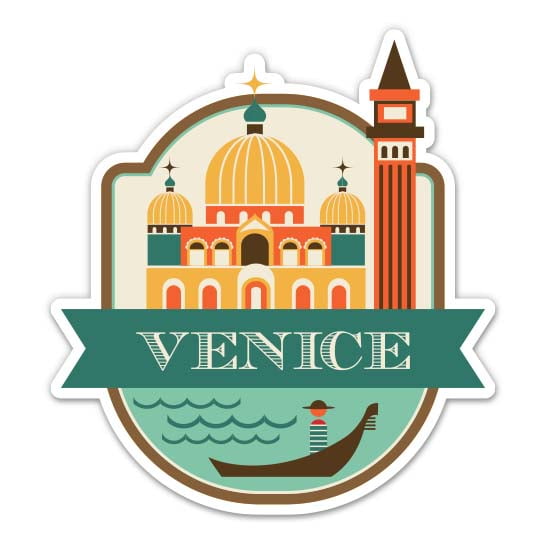 Venice Italy - 12" Vinyl Sticker Waterproof Decal - Walmart.com